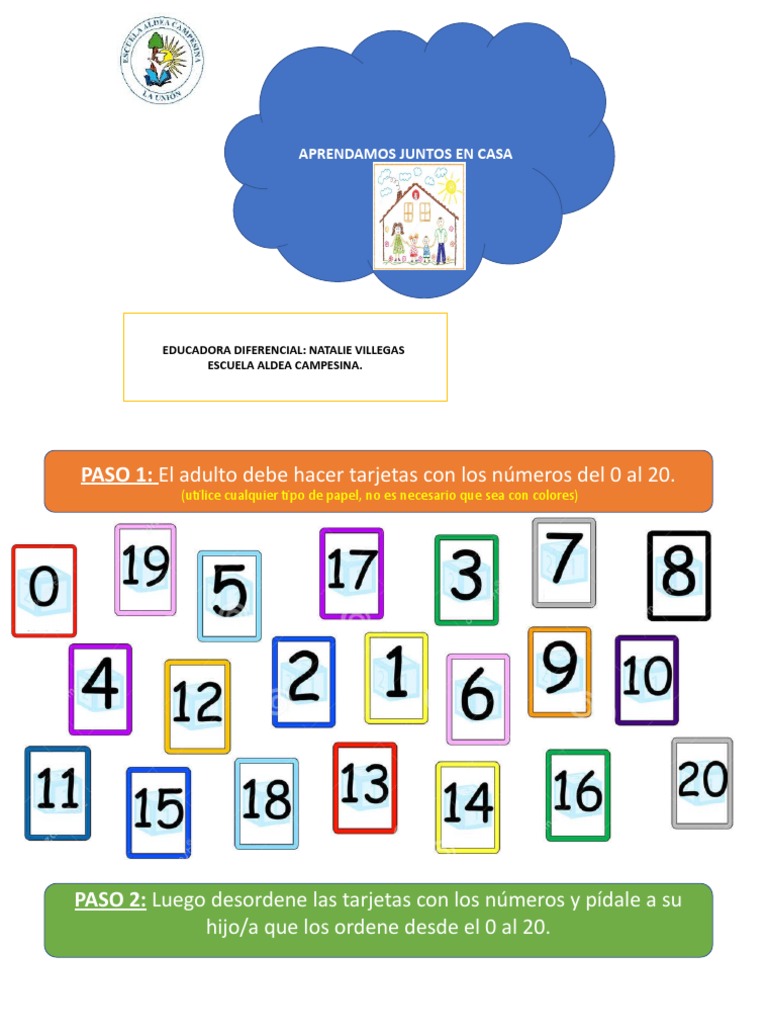 COMPARAR Y ORDENAR NUMEROS DEL 0 AL 20 1° Basico | PDF