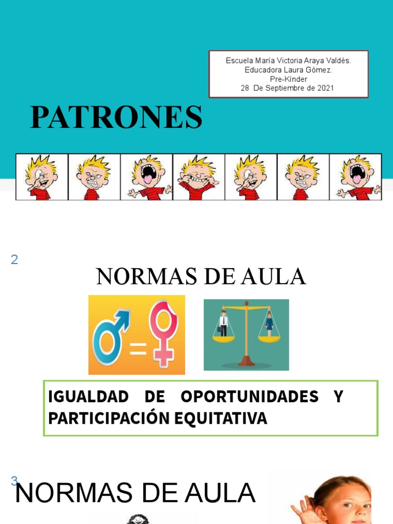 Patrones Prekinder | PDF | Salón de clases | Cognición