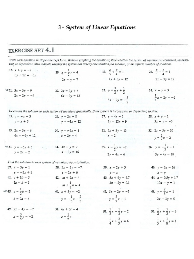 System of Linear Equations | PDF