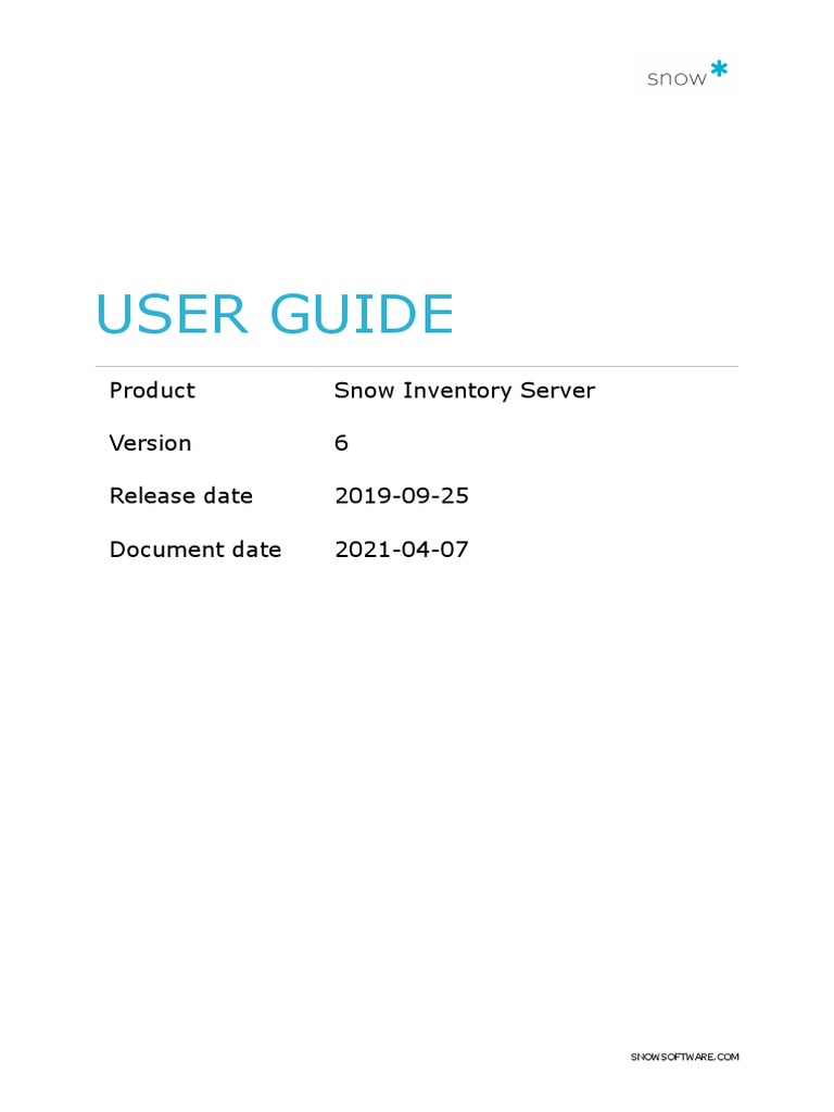 SI6 UserGuide InventoryServer | PDF | Installation (Computer Programs) | Databases