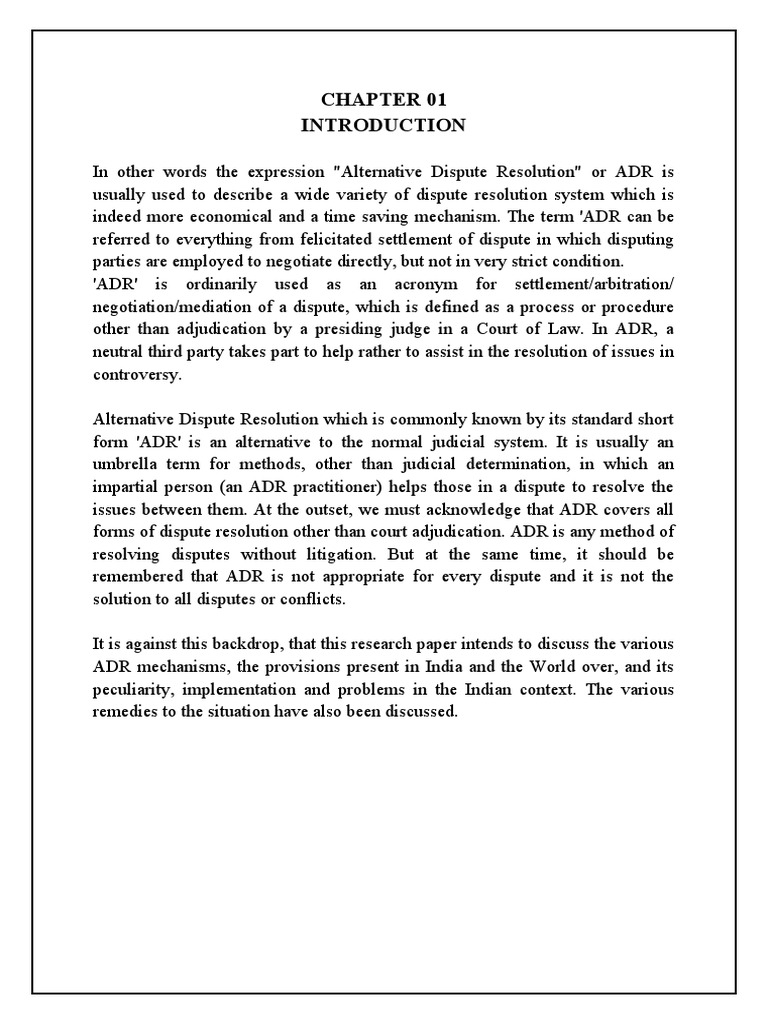 Adr Project For Law Student | PDF | Alternative Dispute Resolution ...