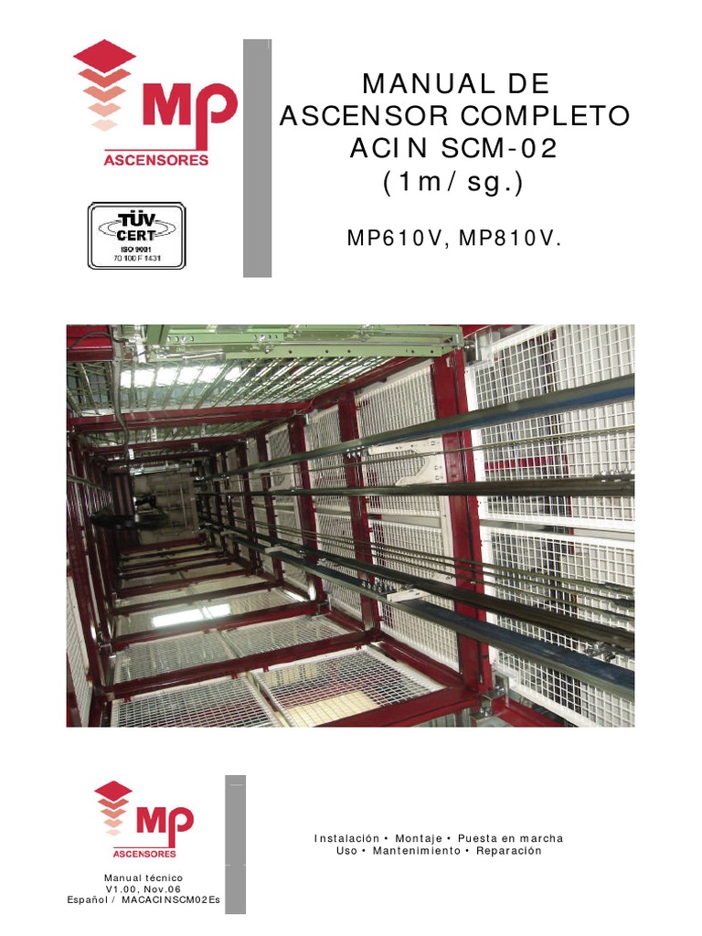 Manual de Montaje Macpuarsa | PDF | Ascensor | Bienes manufacturados