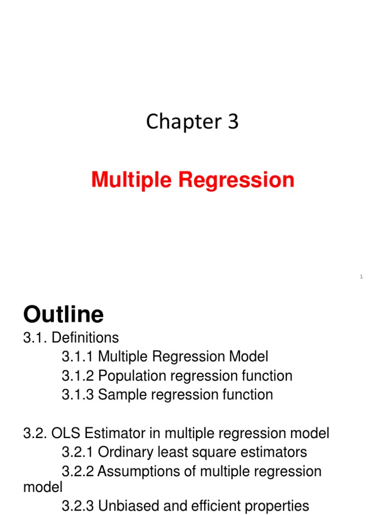 Chapter3 PDF | PDF | Coefficient Of Determination | Errors And Residuals