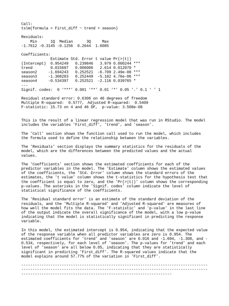 Analysis Of Time Series Decomposition And Seasonal Adjustment Of