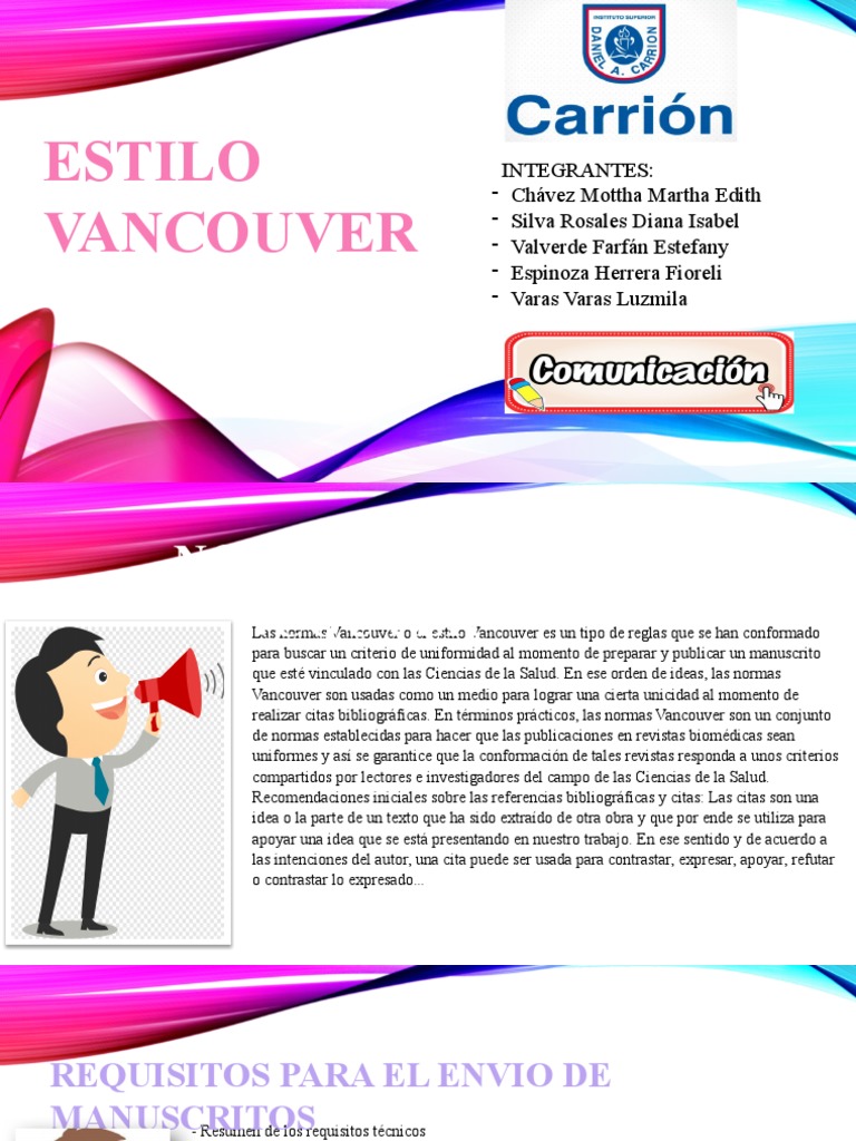 Comunicacion Estilo Vancouver | PDF | Citación | Publicación