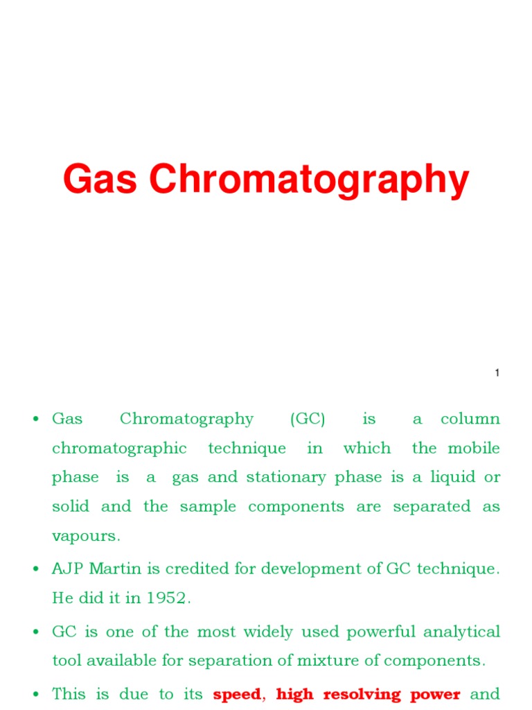 Gas Chromatography Pdf
