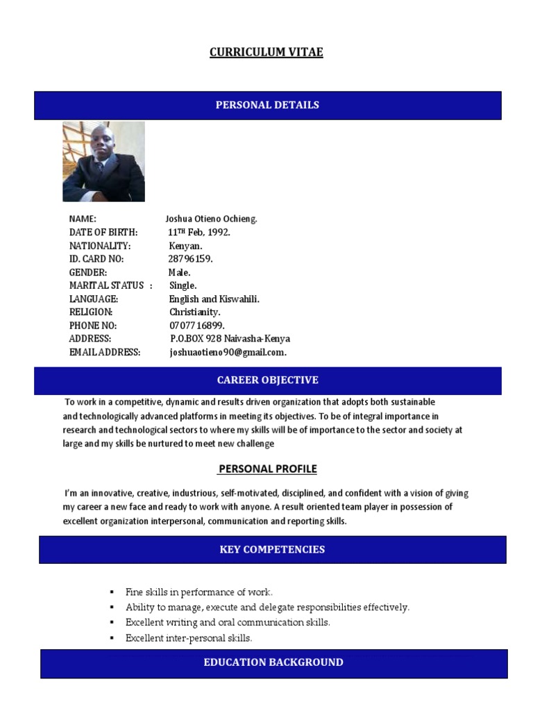 CV Document PDF | PDF | Kenya