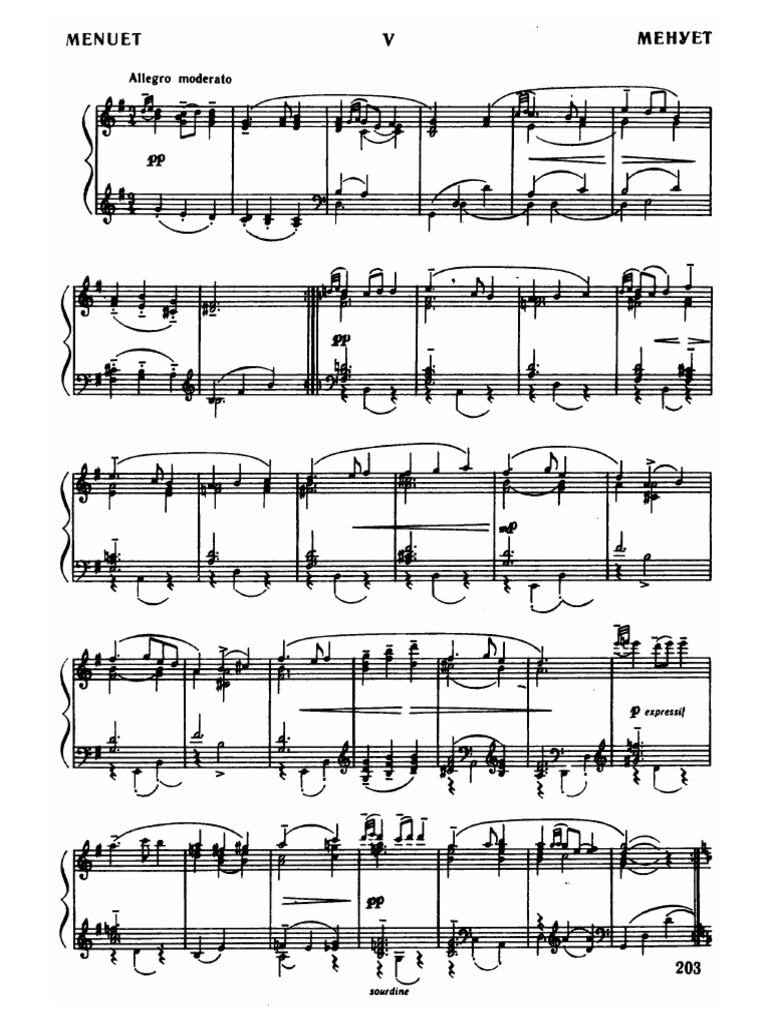 Menuet Ravel Le Tombeau de Couperin Piano | PDF