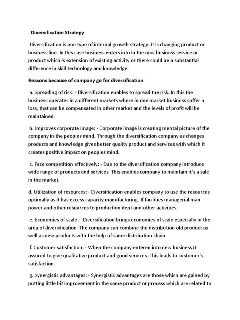 Diversification and Restructuring Strategies | PDF | Mergers And ...