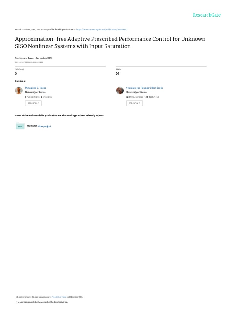 Approximation Free Adaptive Prescribed Performance Control For Unknown Siso Nonlinear Systems