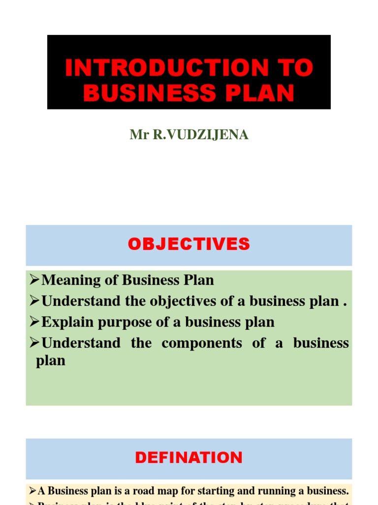 Introduction To Business Plan 2023 PDF | PDF | Business Plan ...