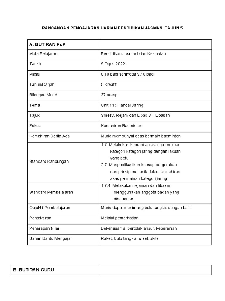 RPH PJ M1 Khamis | PDF