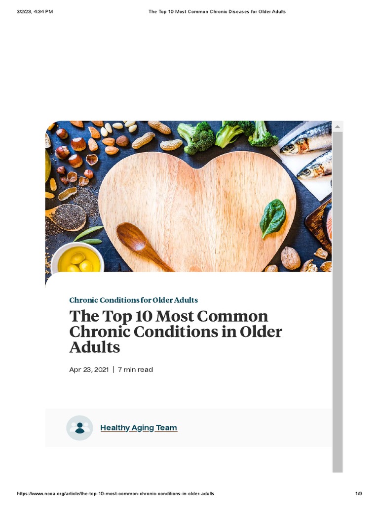 The Top 10 Most Common Chronic Diseases For Older Adults | PDF ...