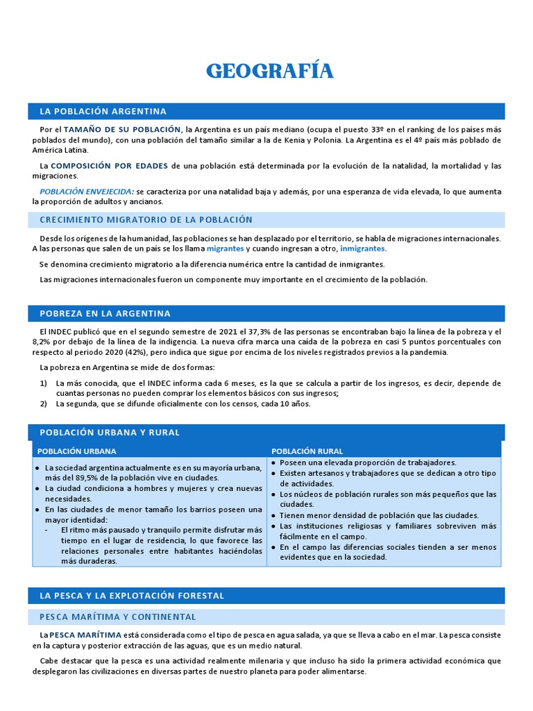 Resumen de GEOGRAFIA (Secundaria) | PDF | Migración humana | Población Resumen de GEOGRAFIA (Secundaria) | PDF | Migración humana | Población