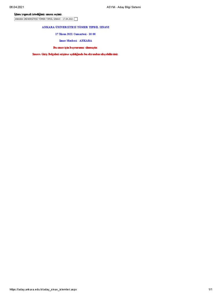 ASYM - Aday Bilgi Sistemi | PDF