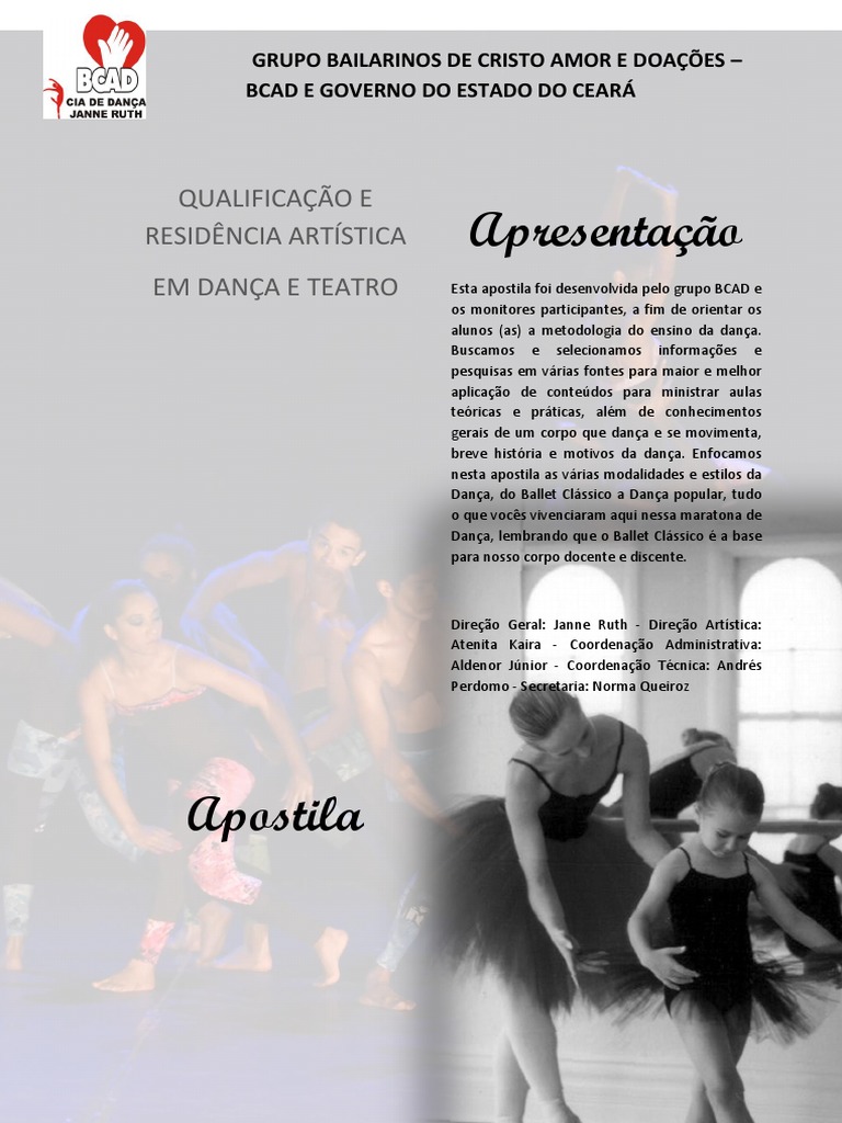1.BALLET - Apostila de DanÇa Projeto Vila Cultural | PDF | Balé ...