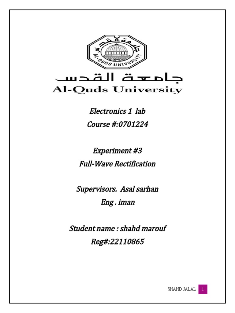 Electronics Lab Experiment on Full-Wave Rectification | PDF | Rectifier | Diode