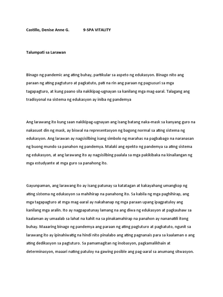 Talumpati Sa Larawan | PDF