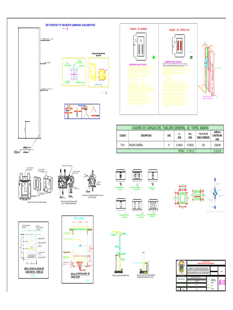 Planimetría Detalle I.E.San Lorenzo | PDF | Materiales de construcción ...