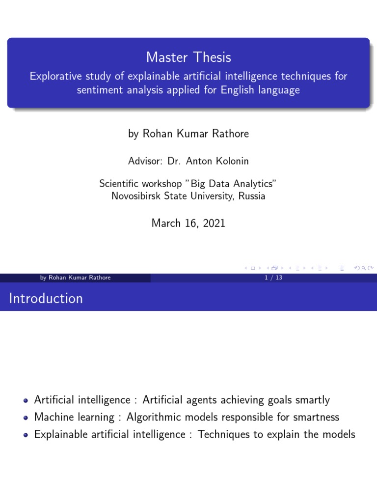 Rohan Thesis Presentation | PDF | Artificial Intelligence | Intelligence (AI) & Semantics