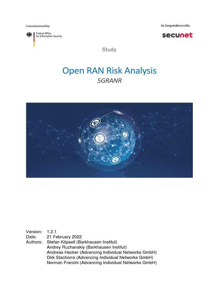 Open RAN Risk Analysis | PDF | Computer Network | Computer Engineering