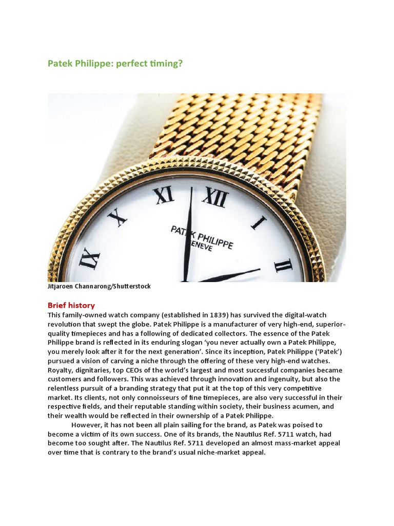 Patek Philippe | PDF | Watch | Portable Tools