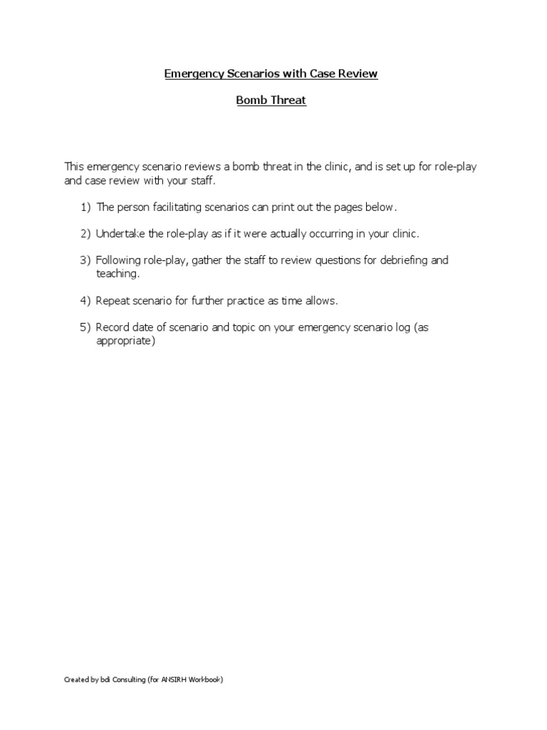 Bomb Threat Response Training Guide | PDF | 9 1 1