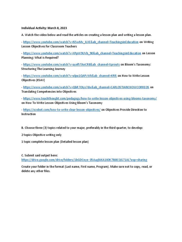 Individual Activity | PDF