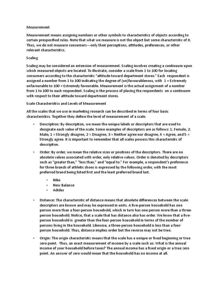 Measurement and Scaling | PDF | Level Of Measurement | Likert Scale