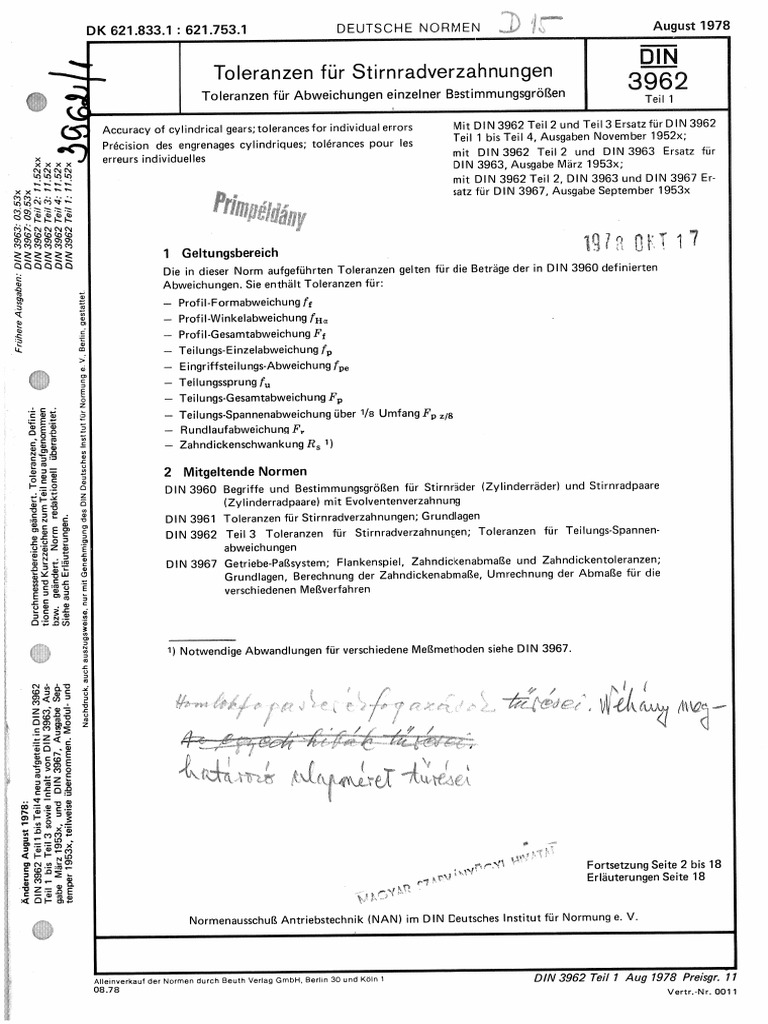 Din-3962-1 Kivonat IT6 7 | PDF