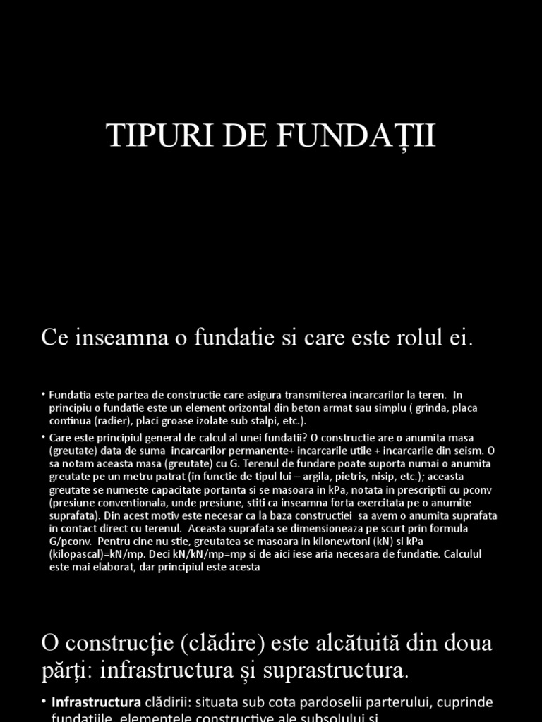 Tipuri de Fundatii | PDF