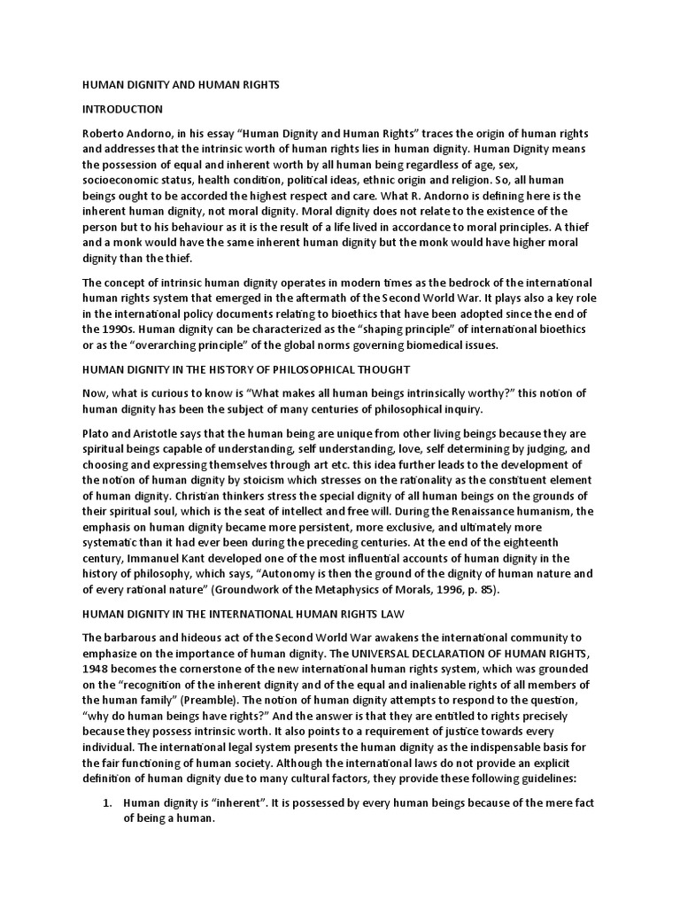 Human Dignity and Human Rights | Download Free PDF | Dignity | Human Rights Human Dignity and Human Rights | Download Free PDF | Dignity | Human Rights