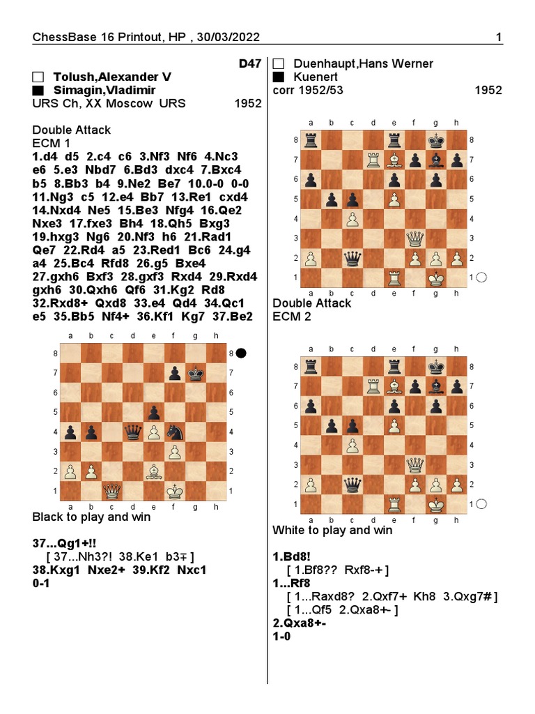 Chess Base Games | PDF | Chess Competitions | Traditional Board Games