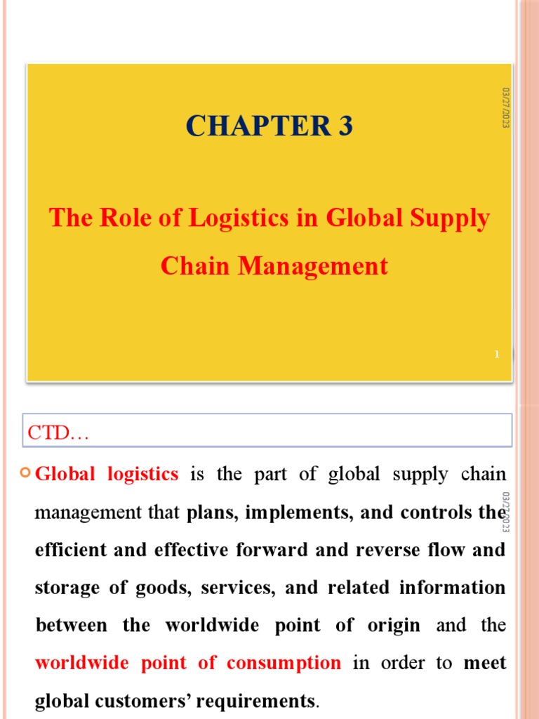 Global Supply Chain Management-CHAP-3 | PDF | Cargo | Logistics