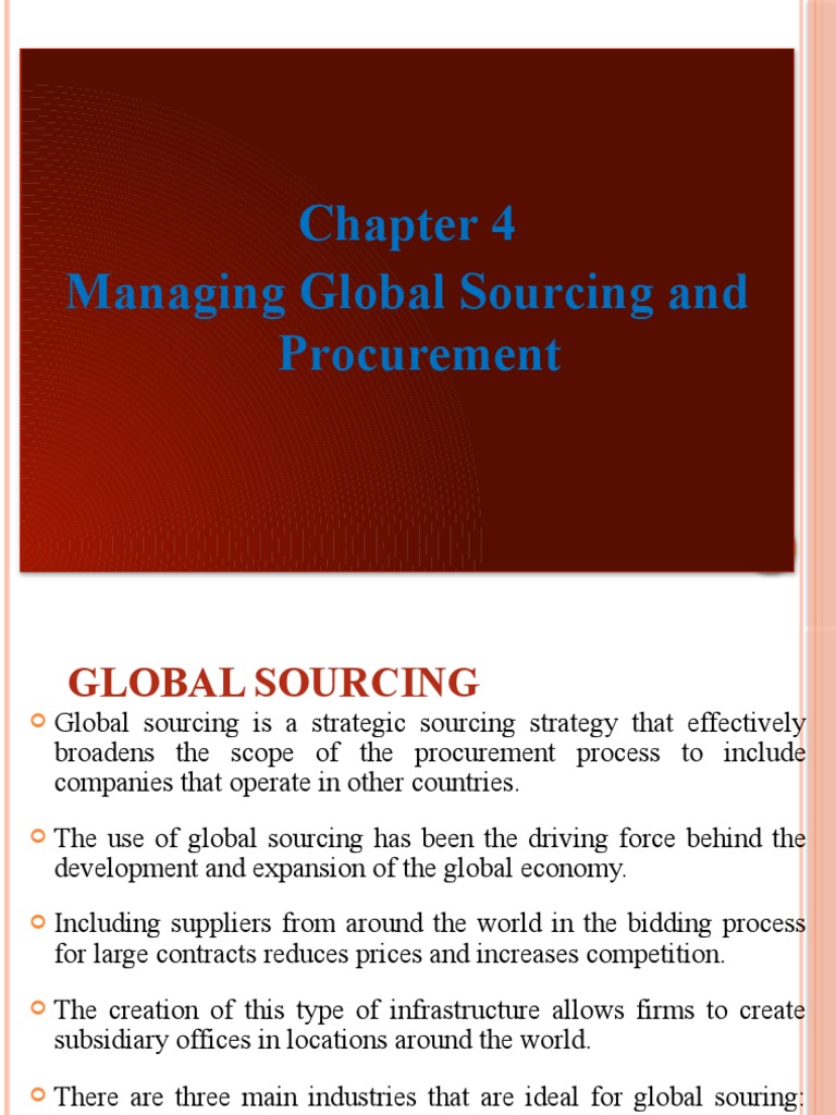 Global Supply Chain Management-CHAP-4 | PDF | Procurement | Supply Chain