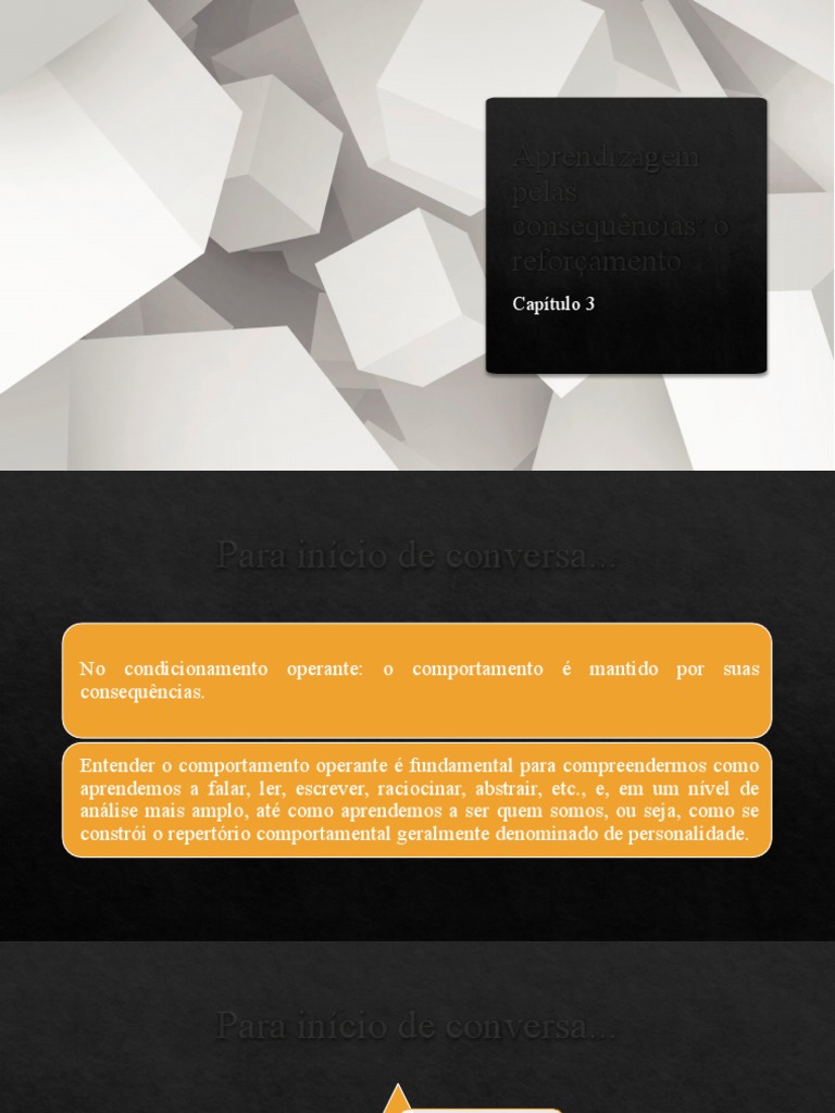 Análise Experimental Do Comportamento - Aula 3 - Aprendizagem Pelas Consequências | PDF ...