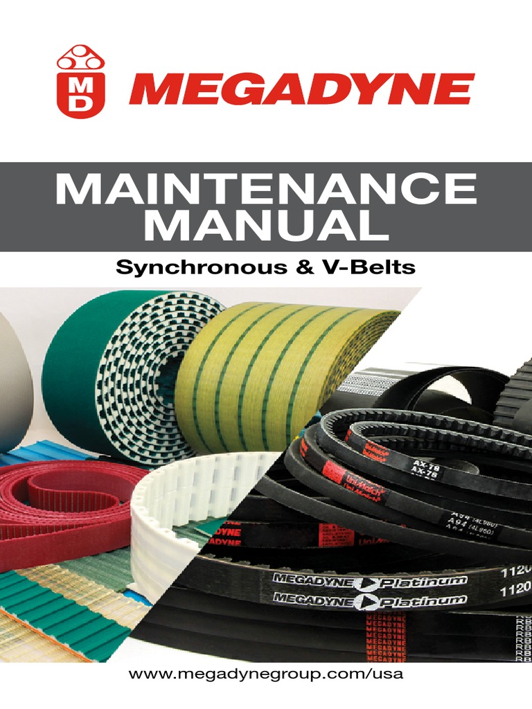 MD Manu Maintenance Web Am en | PDF | Belt (Mechanical) | Mechanical ...