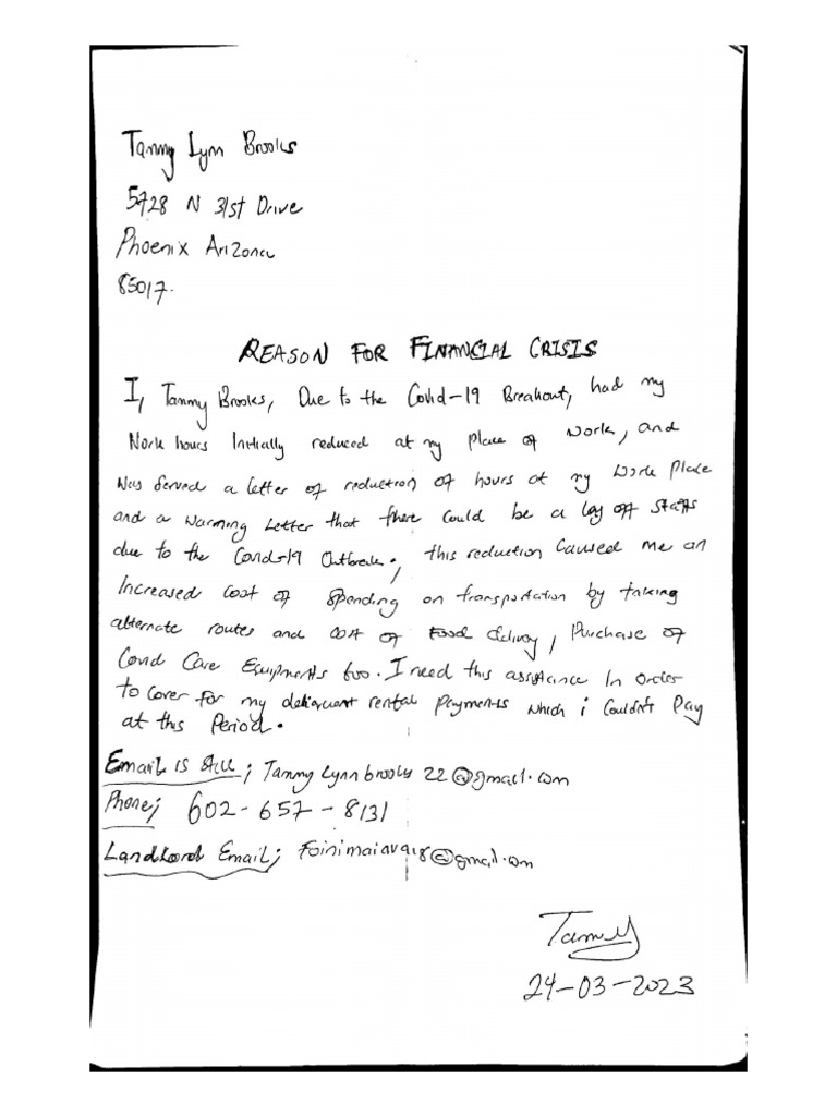 Letter of Reason | PDF