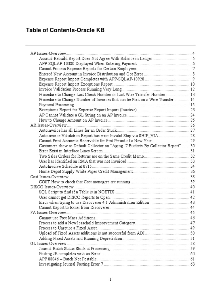 Soluciones Errores Oracle PDF | PDF | Accounts Payable | Cheque