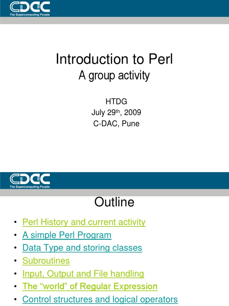 Introduction To Perl | Download Free PDF | Perl | Regular Expression Introduction To Perl | Download Free PDF | Perl | Regular Expression