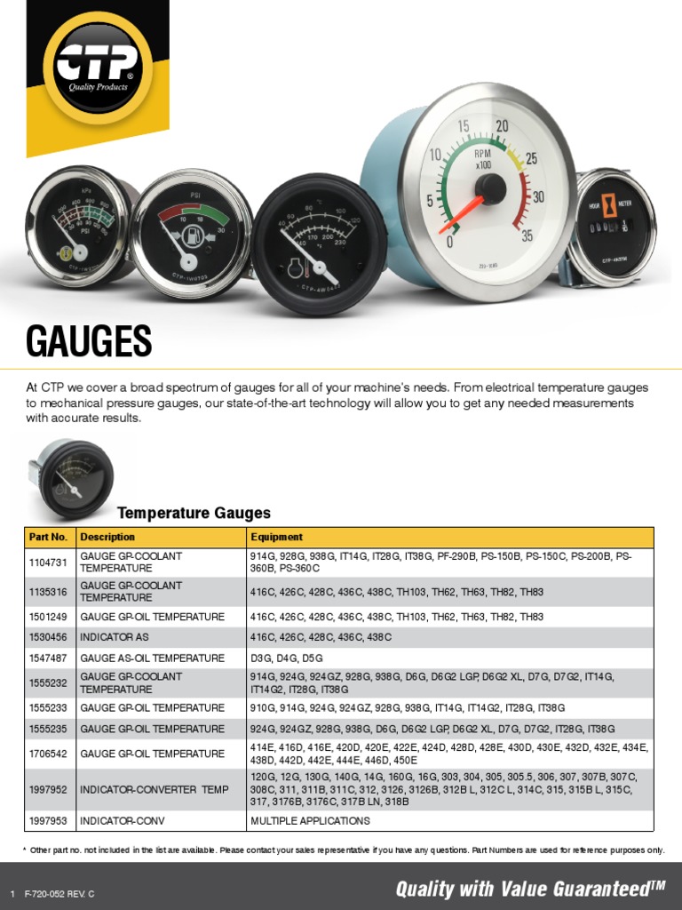 Gauges: Quality With Value Guaranteed | PDF | Chemical Engineering | Gases
