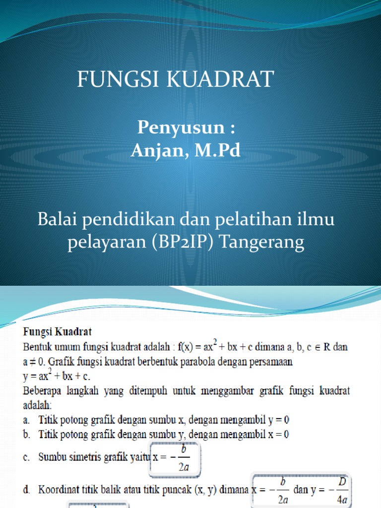 Fungsi Kuadrat DP 3 | PDF | Metode & Bahan Ajar