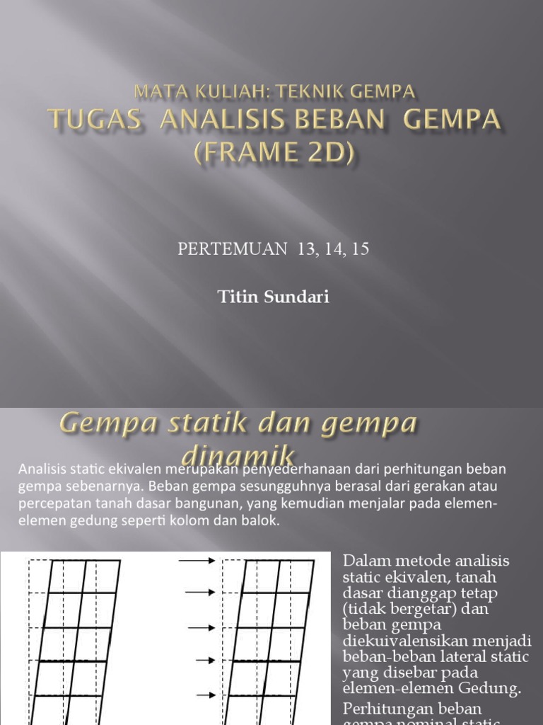 Tugas Analisis Beban Gempa | PDF