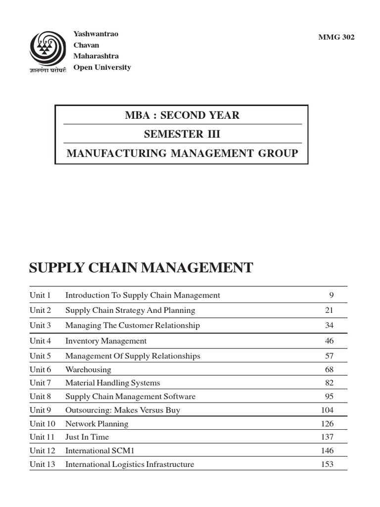 MMG 302 | PDF | Supply Chain Management | Logistics