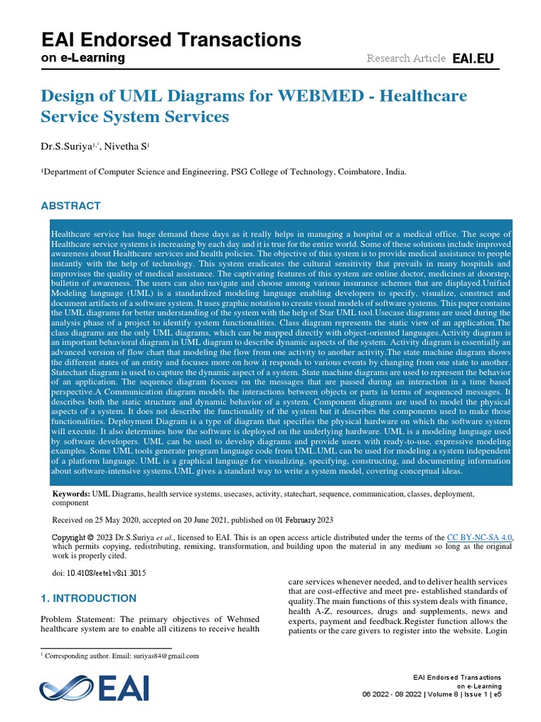 Design of UML Diagrams For WEBMED - Healthcare Ser PDF | PDF | Class (Computer Programming ...