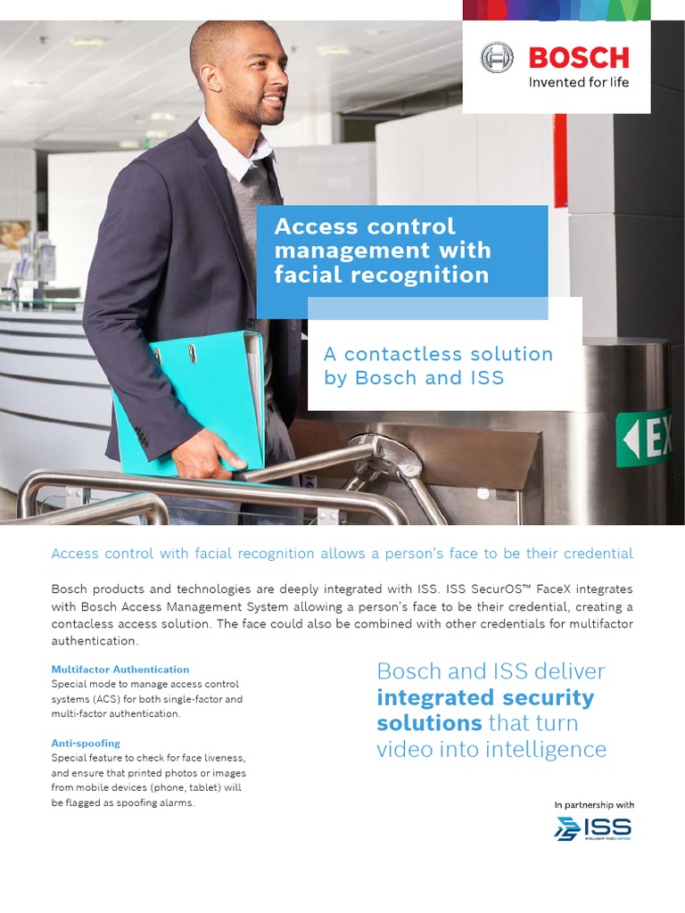 Bosch-Iss Solution Paper Access Control Facial Recognition | PDF | Access Control | Computer ...