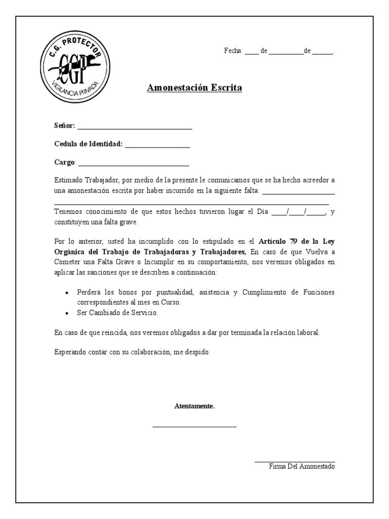 Amonestacion | PDF