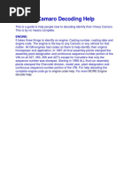 Chevy Camaro VIN Decode Second Gen | PDF