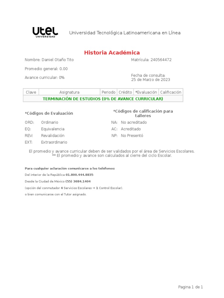 Historial Academico 240564472 PDF | PDF