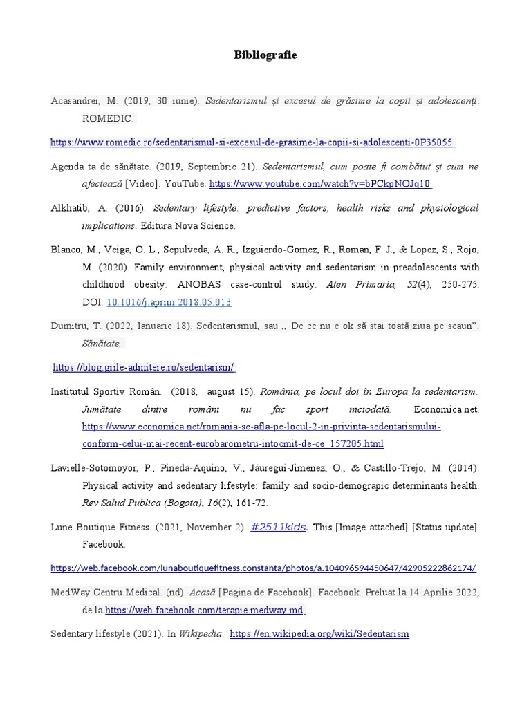 Bibliografie - Stagiu de Licență | PDF